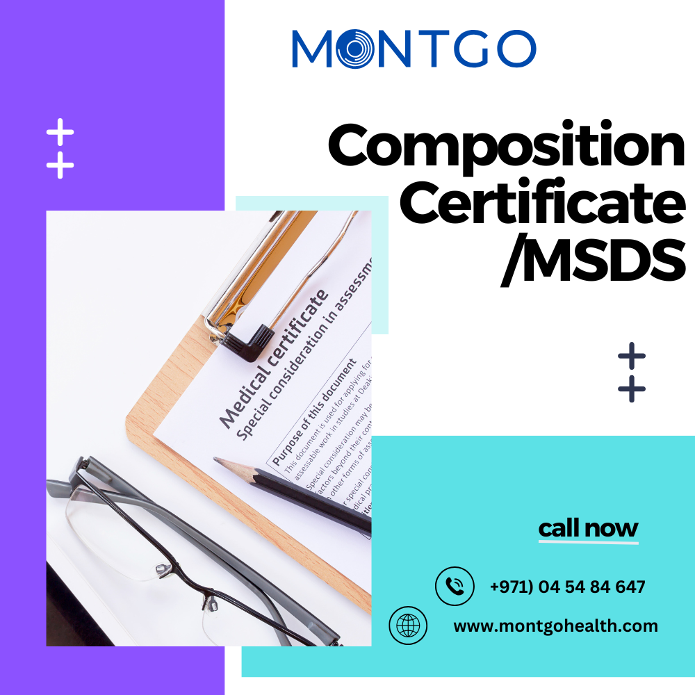 Composition Certificate /MSDS - Montgo Health Systems